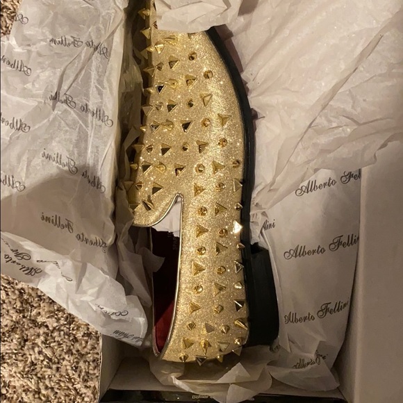Shoes | Spike Gold Men Shoes | Poshmark
